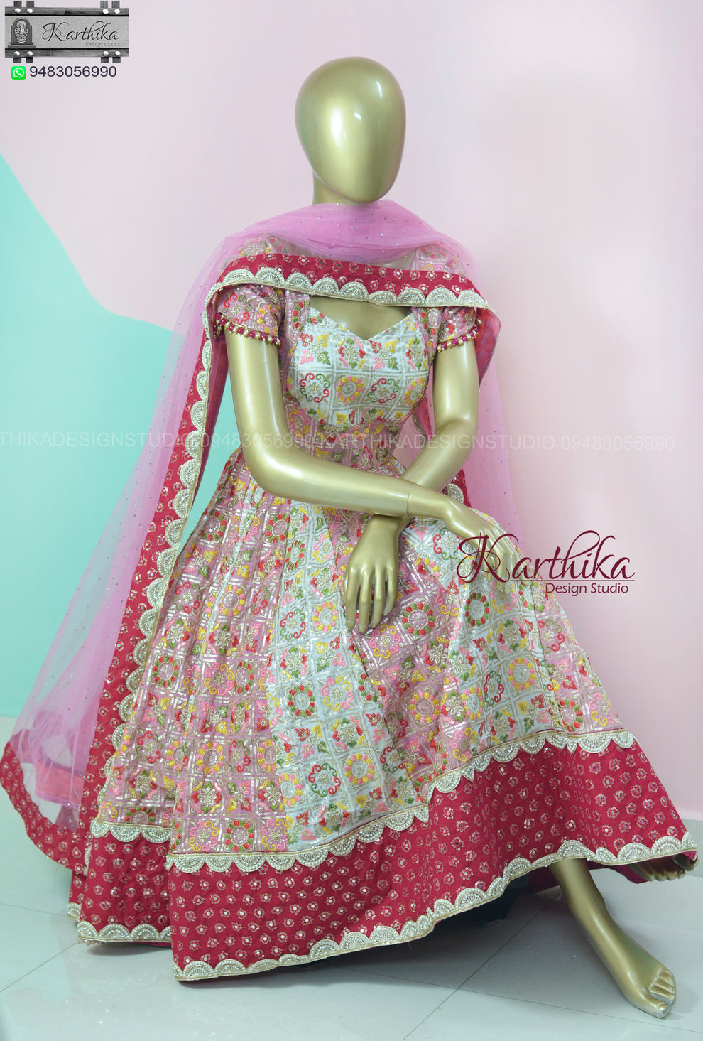 Heavy Embroidered Georgette Anarkali.. – karthika design studio