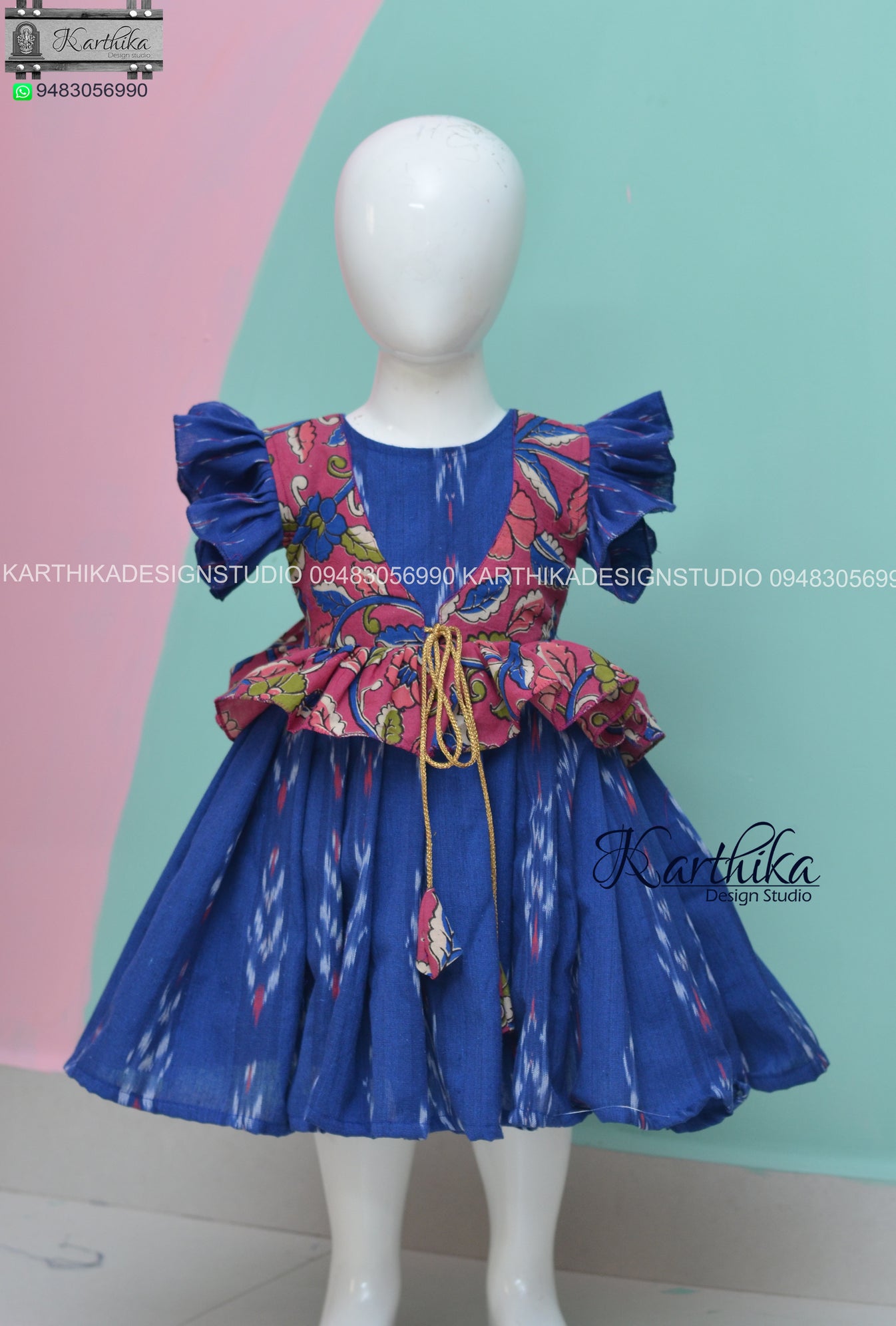 Ikkat/Kalamkari cotton frocks – karthika design studio