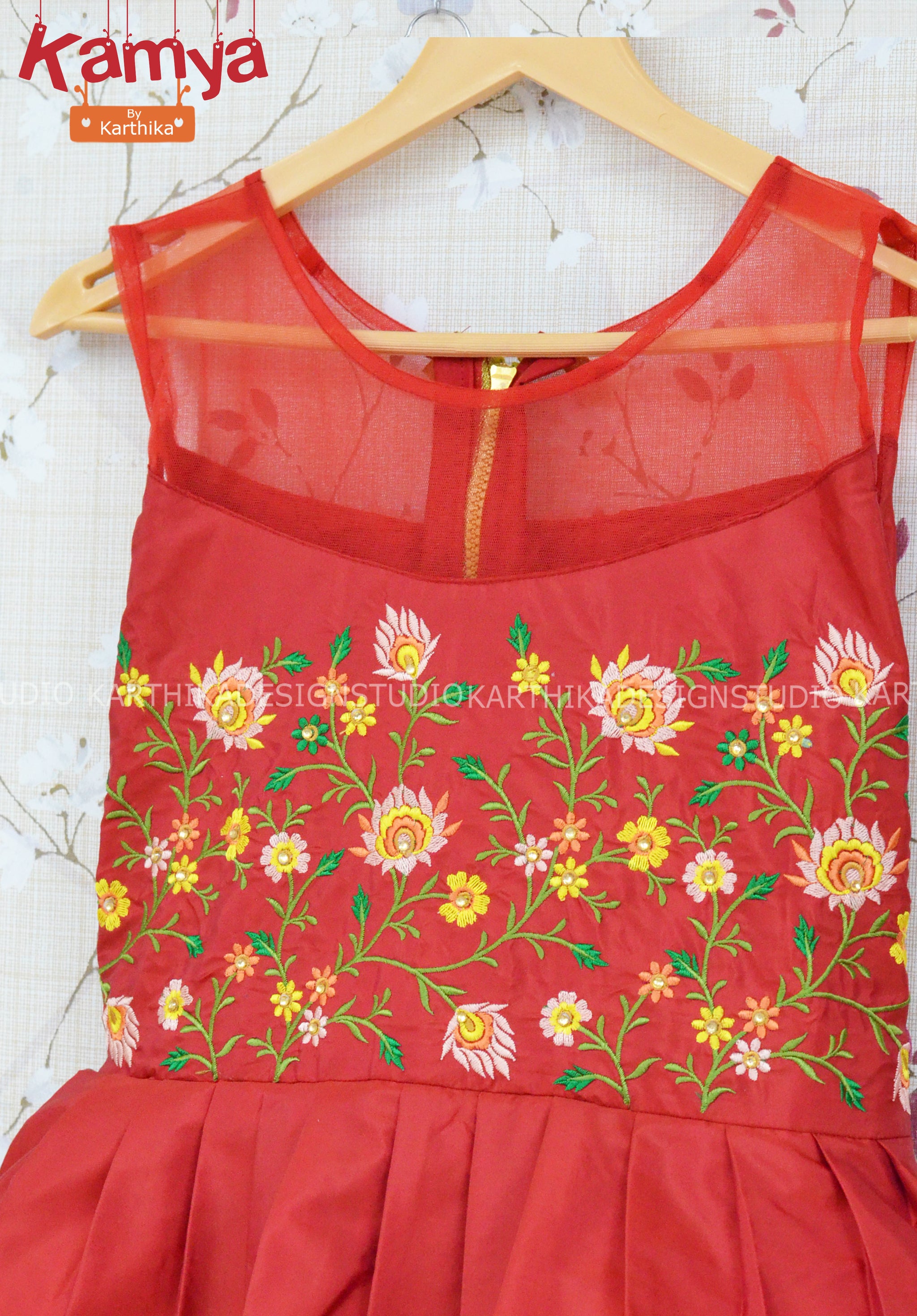Dola silk frock – karthika design studio